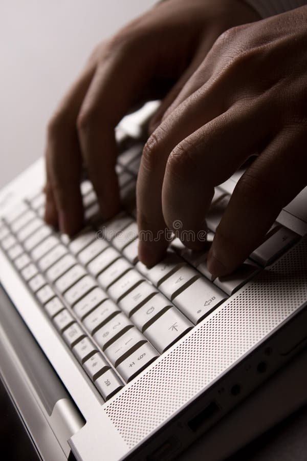 Laptop work stock photo. Image of hand, human, business - 13776368