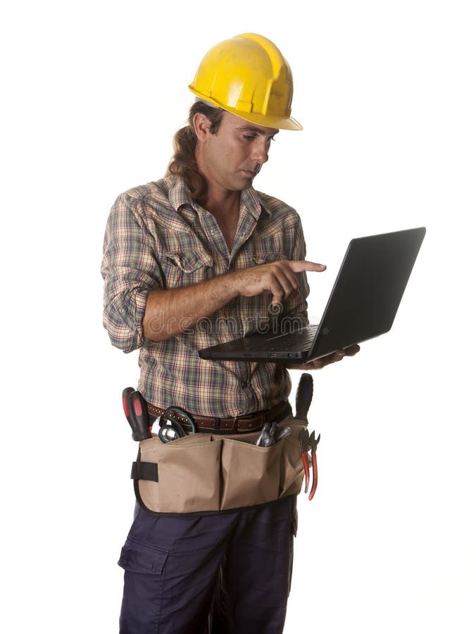 Pc worker stock image. Image of belt, industry, notes - 30970701
