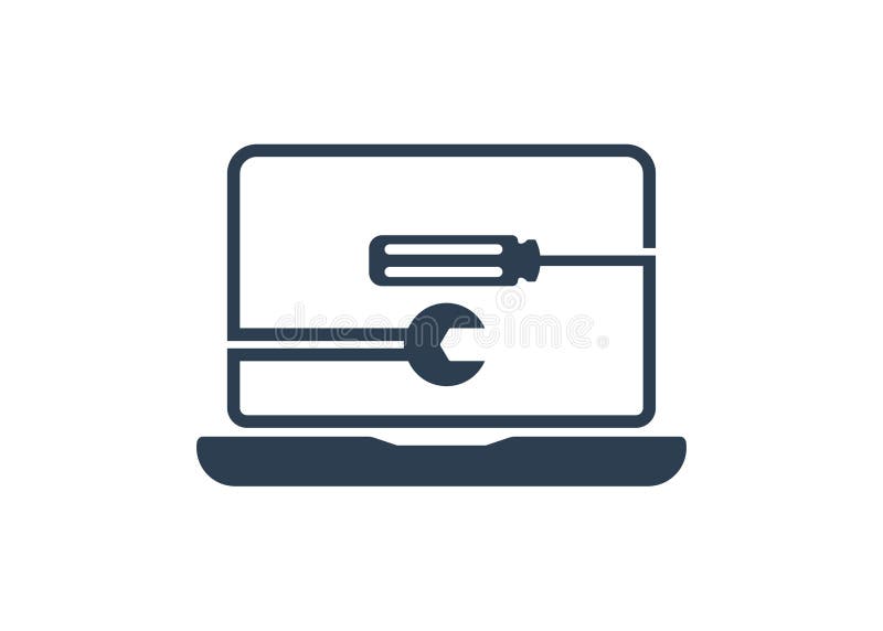 Computer Repair - Digital Computer Logo. Symbol Repair Service Vector ...