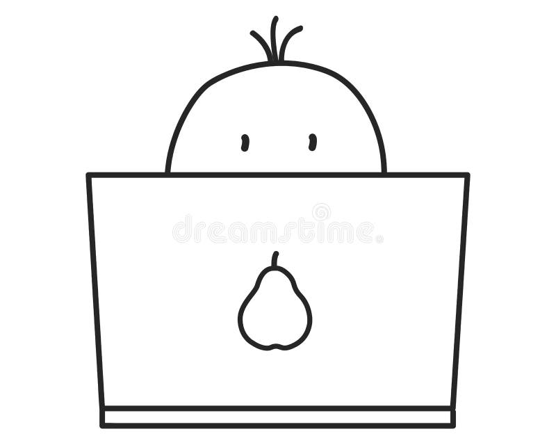 Stick Figure Person Behind the Notebook Stock Vector - Illustration of ...