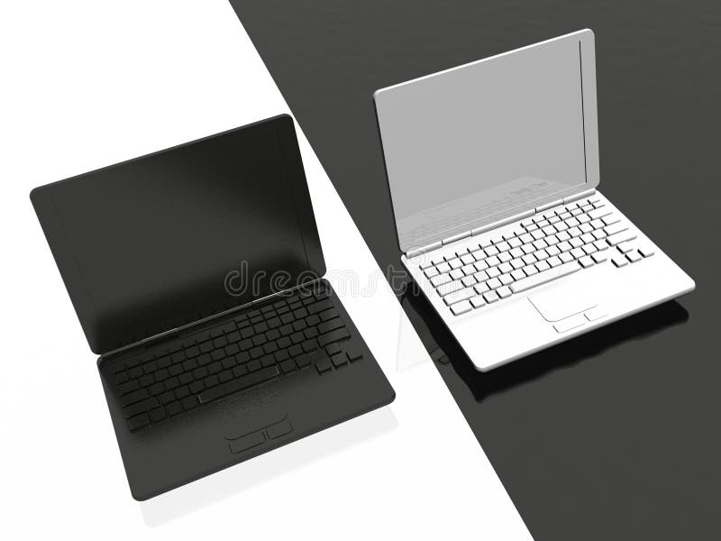 Laptops - Black And White Picture. Image: 8508123