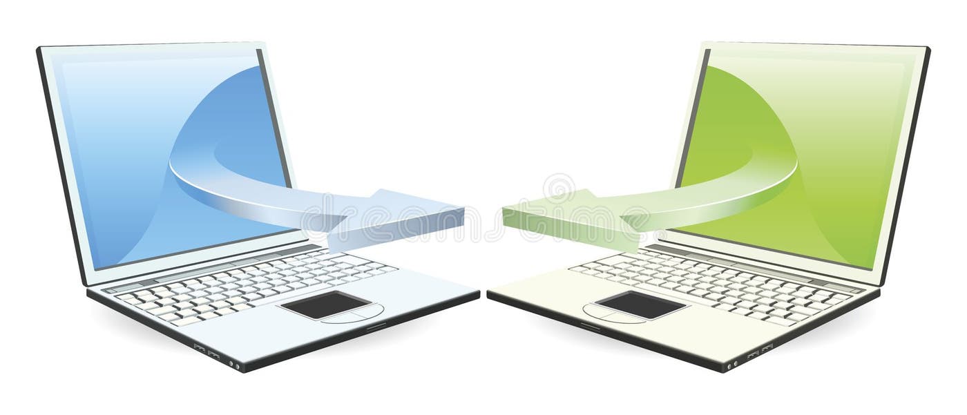 Communication Via Laptops Stock Illustrations – 150 Communication Via ...