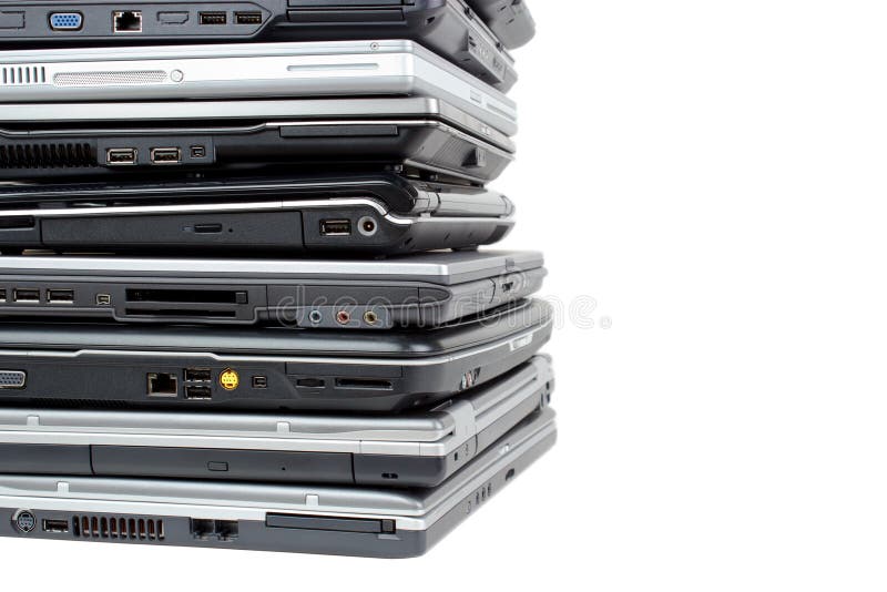 Pile of laptops stock image. Image of many, electronic - 27679855