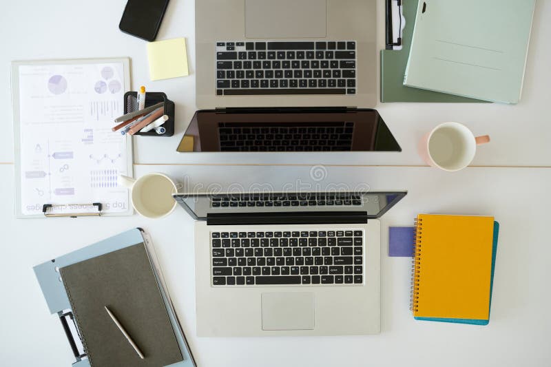 Office Desk of Managers stock image. Image of work, project - 300434685