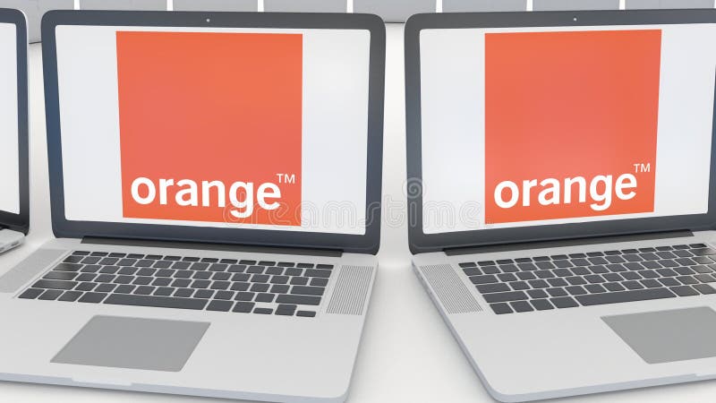 Orange S.a. Logo on the Modern Building Facade. Editorial 3D Rendering ...