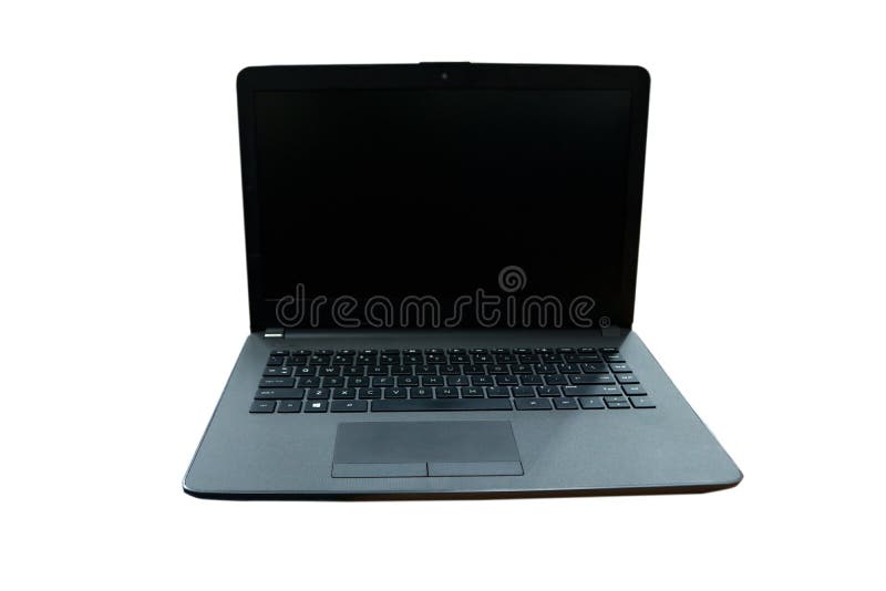 Black Laptop or Portable PC Photo with White Background Stock Photo ...