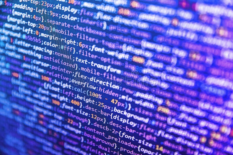 Abstrakter Schirm Des Programmiercodes Des Softwareentwicklers ...