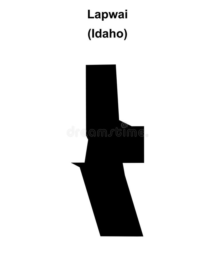 Lapwai outline map stock illustration. Illustration of vector - 387210255