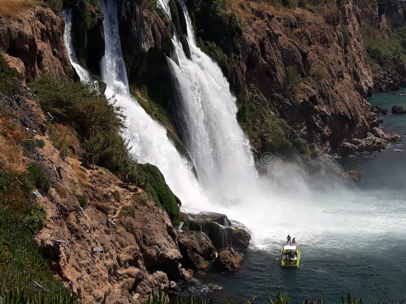 Lara falls stock image. Image of surf, holiday, antalya - 159689403