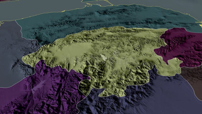 Lara, Venezuela - Highlighted. Administrative Stock Illustration ...