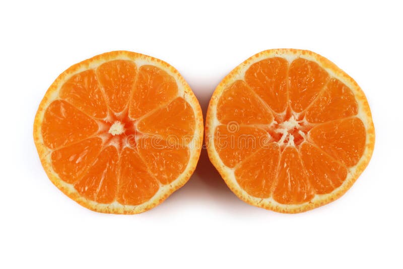 Laranja cortada imagem de stock. Imagem de gostoso, isolado - 11923967