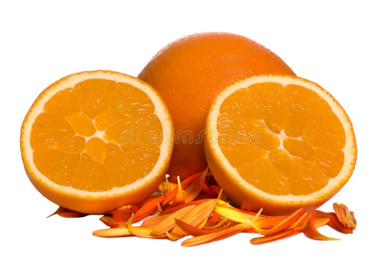Laranja cortada imagem de stock. Imagem de mandarina, objeto - 1806449