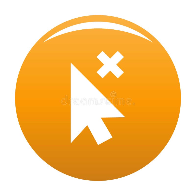 Laranja Próxima Do Vetor Do ícone Do Elemento Do Cursor Ilustração do ...
