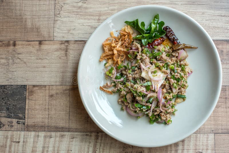 Larb Moo Tod, Deep Fried Spicy Minced Pork Thai Food. Stock Image ...