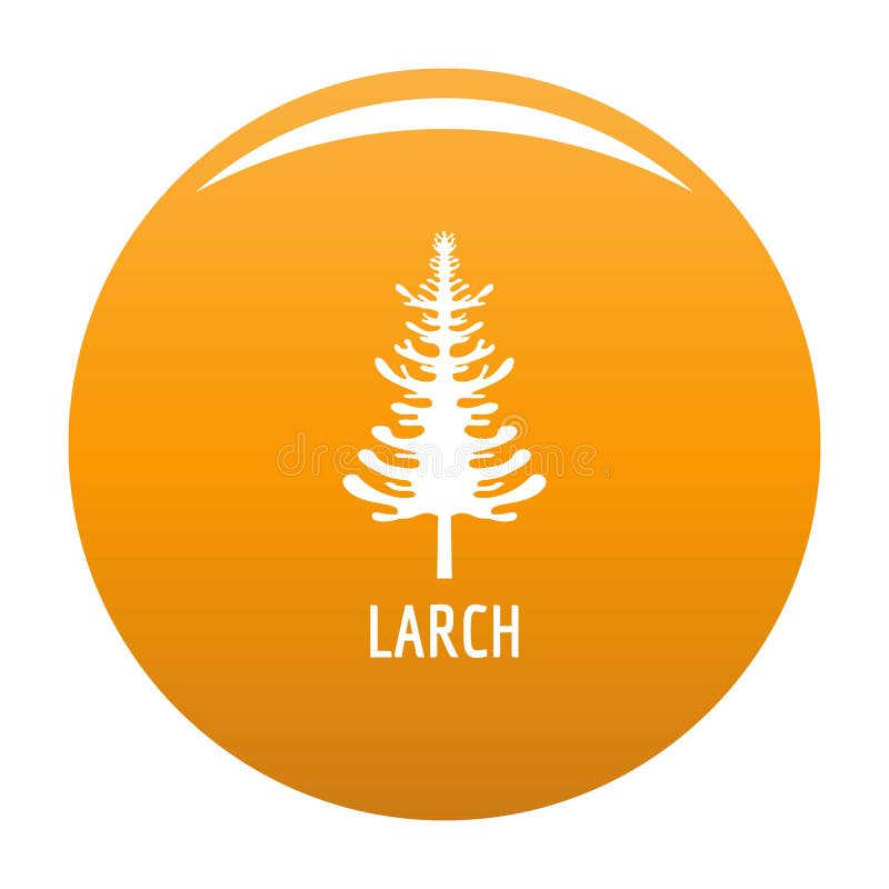 Larch Tree Icon Vector Orange Stock Vector - Illustration of ...