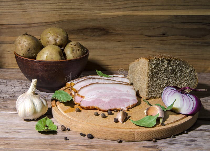 Lard and bread stock photo. Image of loaf, nutrition - 83118208