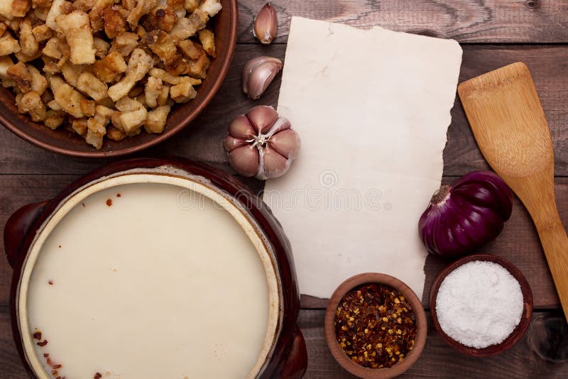Lard and cracklings stock photo. Image of bacon, ingredient - 62955812