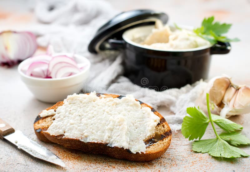 Lard with garlic stock photo. Image of pork, snack, bowl - 105624692