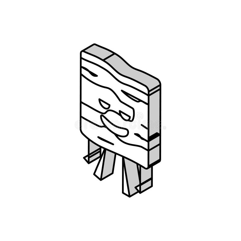 Lard Meat Character Isometric Icon Vector Illustration Stock Vector Illustration Of Pork Meal