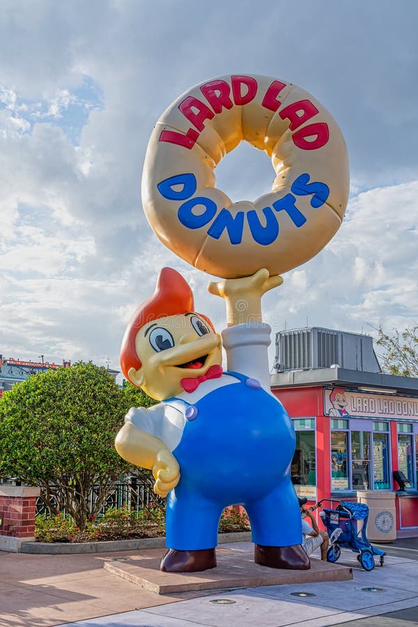LardLad Donuts Sign at Universal Studios Editorial Image - Image of ...