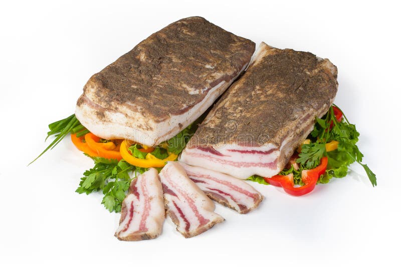 Lardo Salato Della Carne Di Maiale Immagine Stock - Immagine di ...