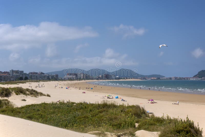 Laredo Beach, Cantabria, Spain. Stock Image - Image of beach, summer ...