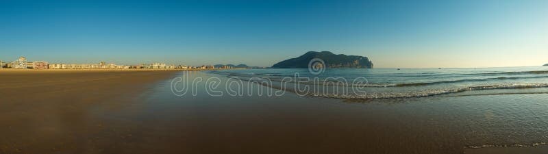 Laredo beach stock image. Image of sunny, shore, panorama - 76676599