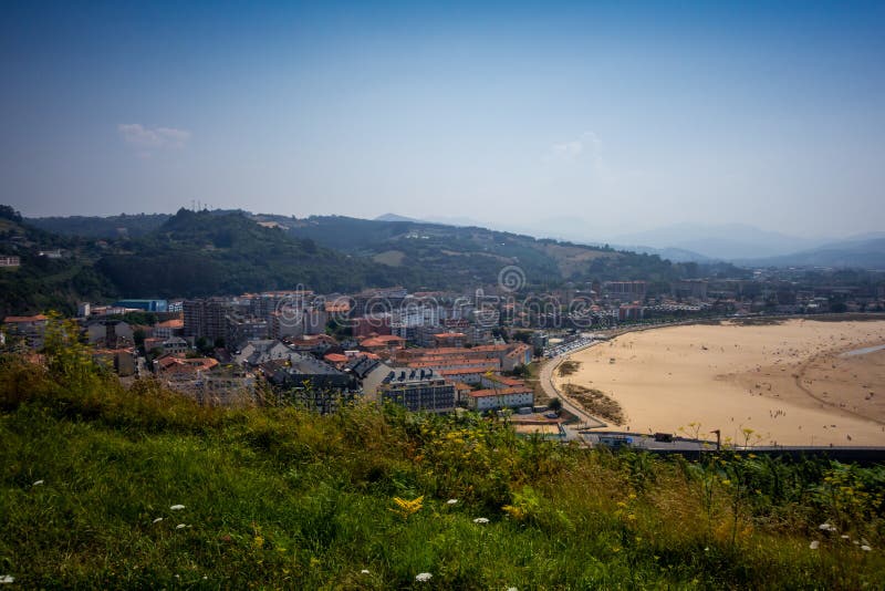 Laredo City Aerial View, Cantabria, Spain Stock Image - Image of sand ...