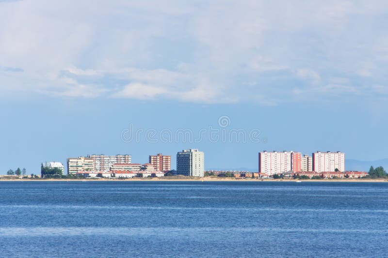Laredo skyline near sea stock image. Image of building - 44838839