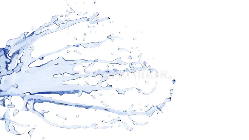 Large Abstract Clean Water Side Splash Stock Image - Image of bright ...