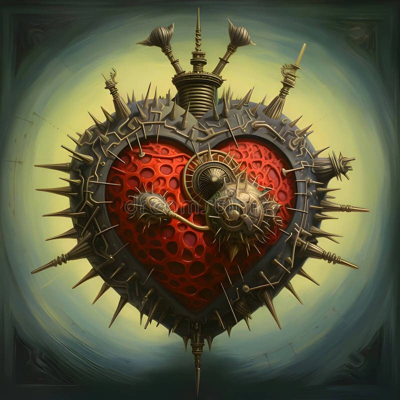 Heart Spikes Stock Illustrations – 230 Heart Spikes Stock Illustrations ...