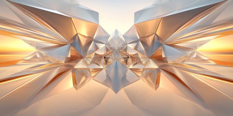 Large, Abstract Image of a Winged Creature with a Golden Hue Stock ...