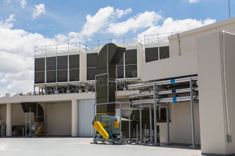 Large AC HVAC Air Conditioner Stock Image - Image of industrial ...