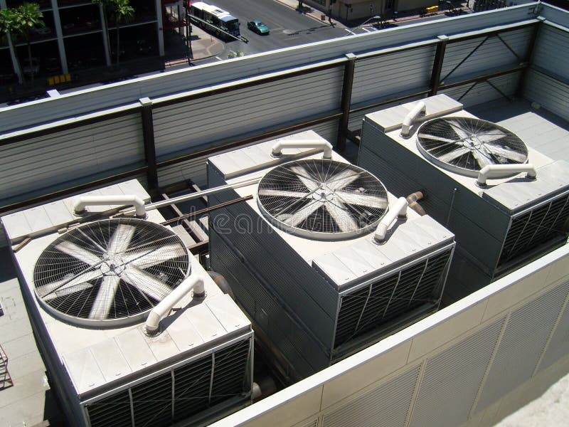 Big Commercial Air Conditioners Stock Photo - Image of modern, building ...
