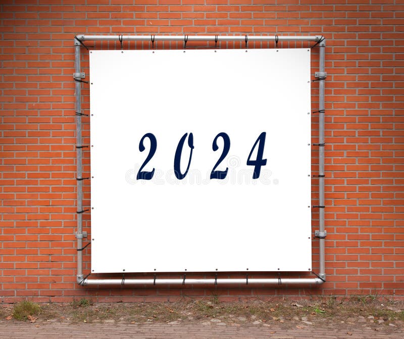 Large Advertisement on a Red Brick Wall Stock Image - Image of 2024 ...