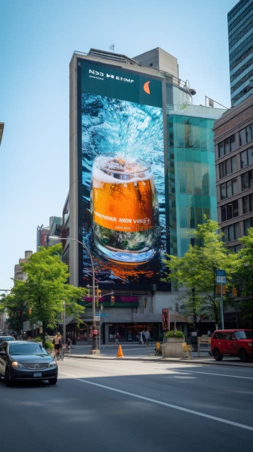 A Large Advertisement on the Side of a Building. Generative AI Image ...