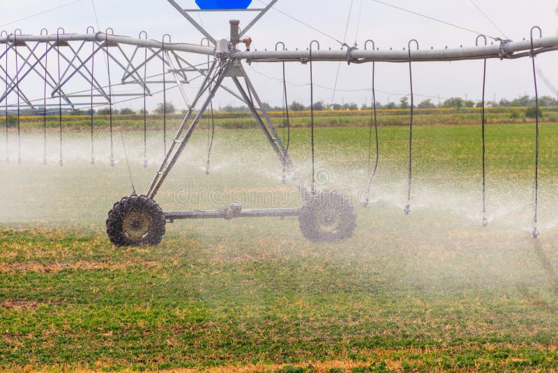 Large Agricultural Irrigation System in Field Stock Photo - Image of ...