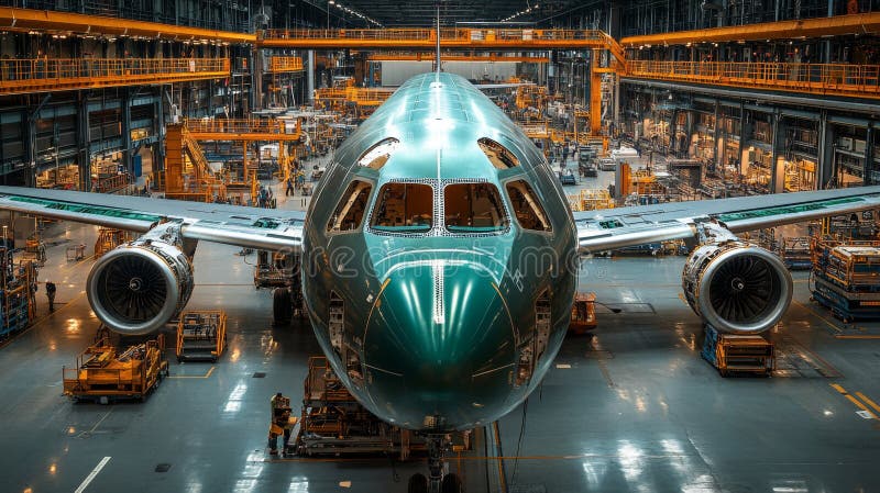 Innovative Aircraft Manufacturing Process in a Modern Facility with ...