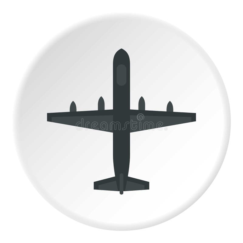 Large Aircraft with Missiles Icon Circle Stock Vector - Illustration of ...