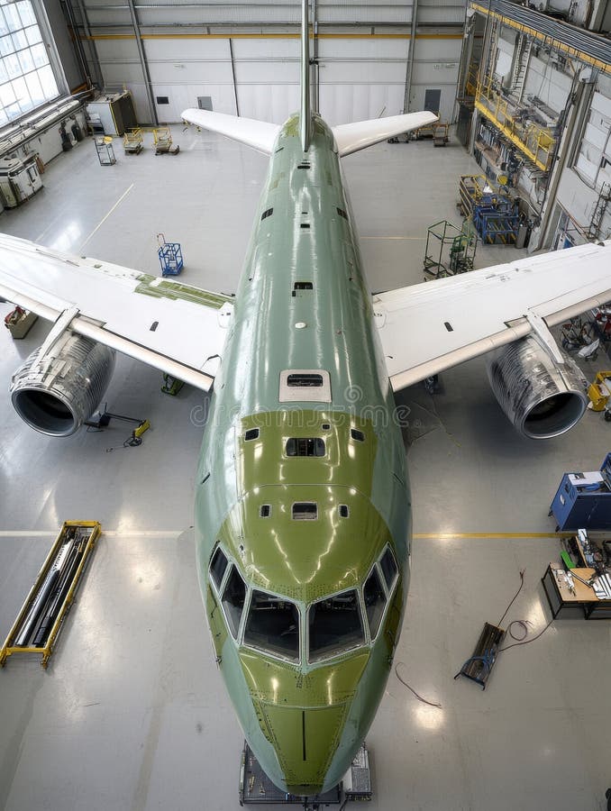 Aircraft in Assembly Process at a Manufacturing Facility during ...