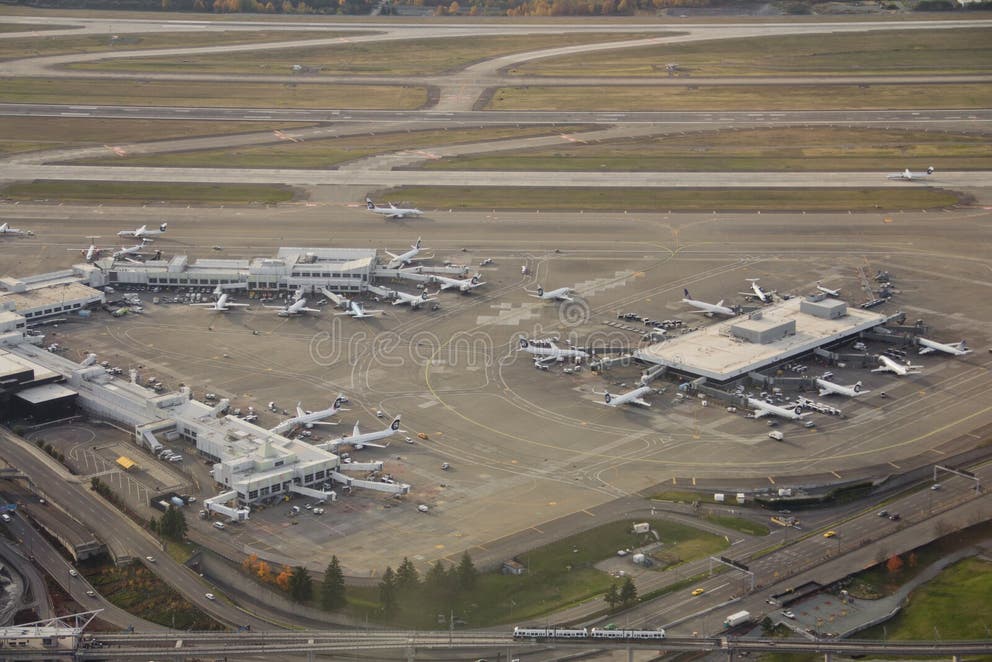Large Airliner Ramp Area editorial stock image. Image of outdoors ...
