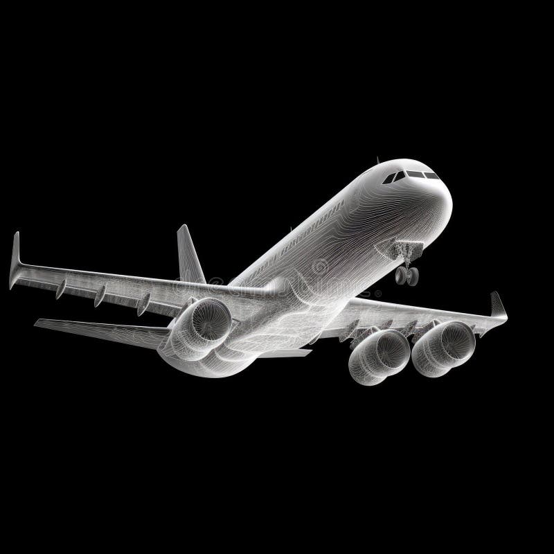 Large Airplane Flying in Sky, with Its Wings Spread Out. it is ...