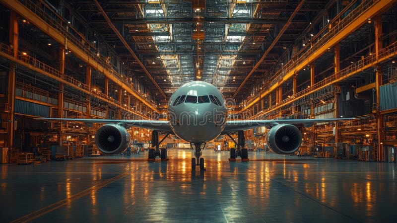 Large Aircraft in an Expansive Manufacturing Facility Focused on ...