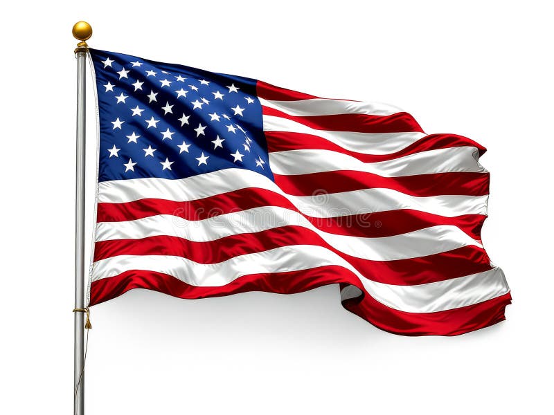 Large American Flag with Stars and Stripes Stock Photo - Image of ...