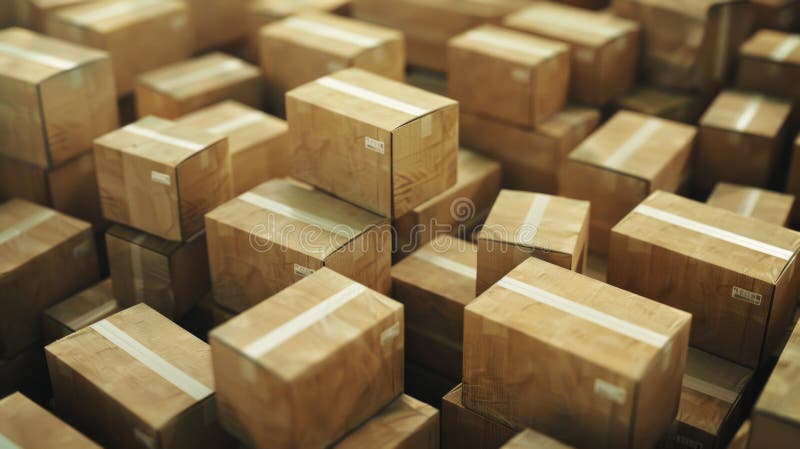 A Large Amount of Boxes Stacked on Top of Each Other. Ideal for ...