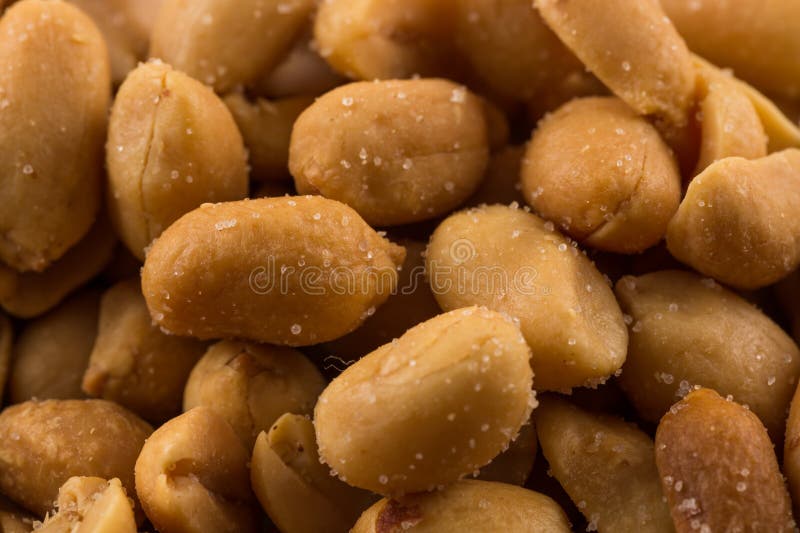 Large Amount of Peeled Salted Peanuts Stock Photo - Image of group ...