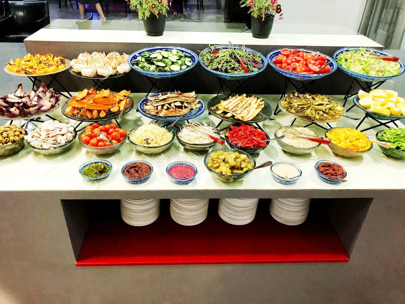 Large Amounts of Delicious Food on Table. Stock Image - Image of ...