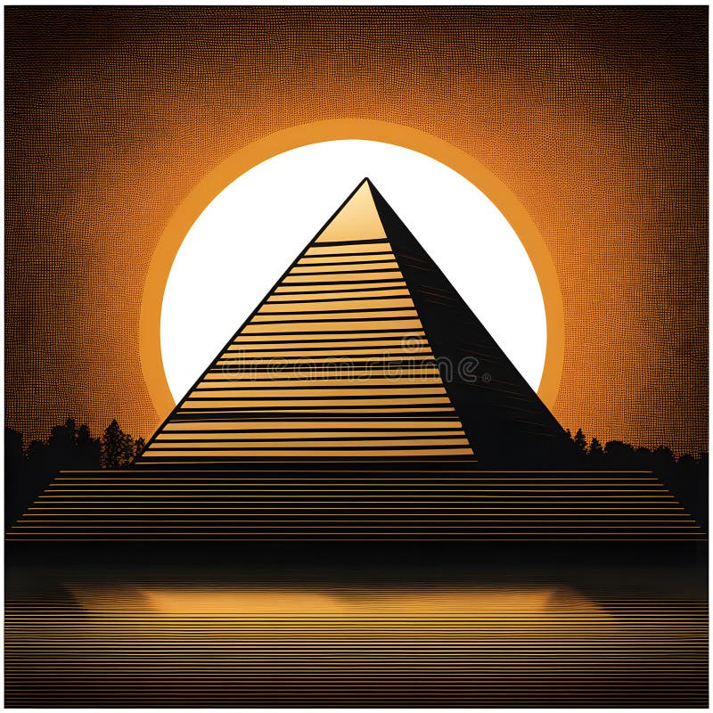 Large Ancient Pyramids, Ai-generatet Stock Illustration - Illustration ...