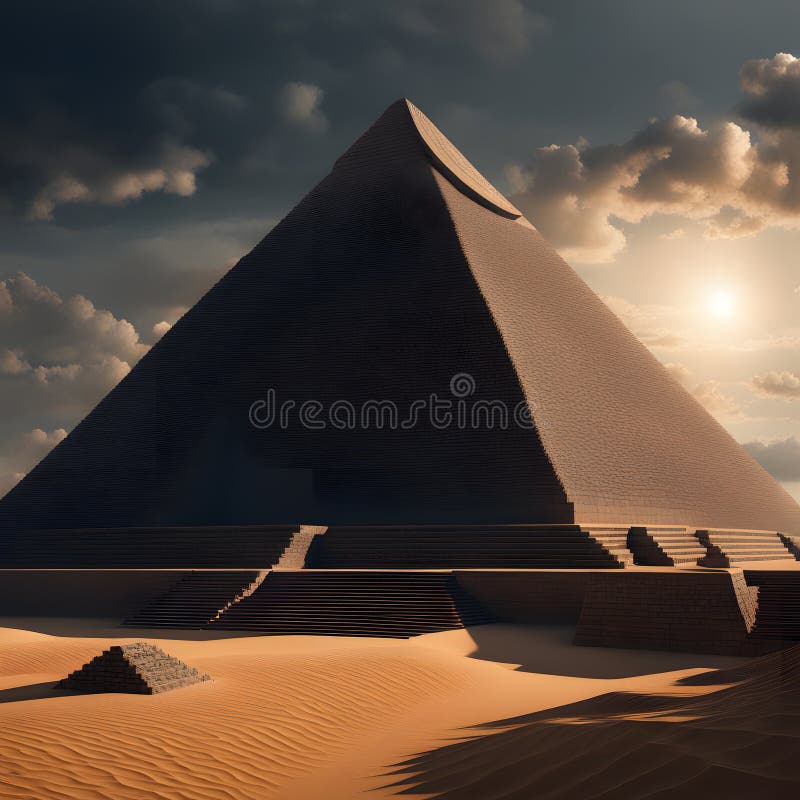 Large Ancient Pyramids, Ai-generatet Stock Illustration - Illustration ...