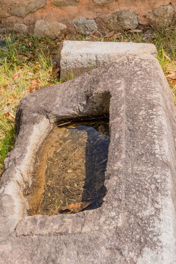 Large Ancient Stone Carved Keystone Stock Image - Image of landscape ...